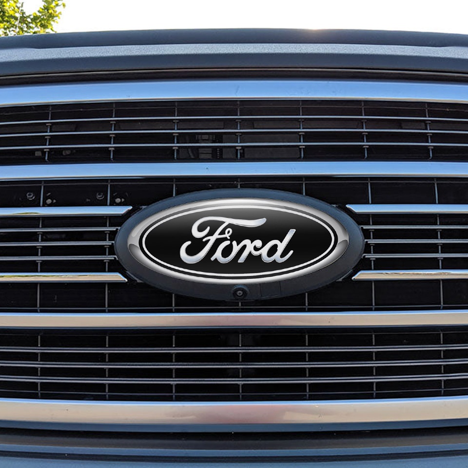Ford Emblem Silicone Sticker Classic 3D Black | Domed emblems ...